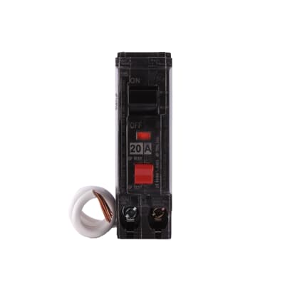 GE ABB - THQL Circuit Breaker - 20 AMP, 120/240V, 1-Pole - THQL1120GFT